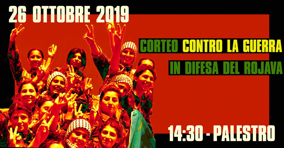 26 ottobre: corteo contro la guerra nel Rojava – MilanoInMovimento