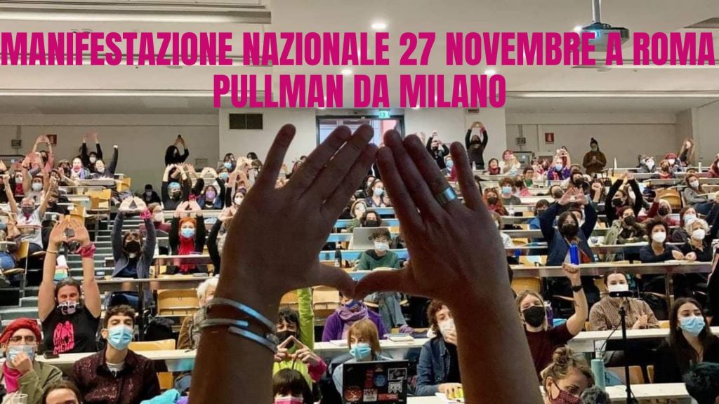 Pullman da Milano – 27N manifestazione nazionale Non Una Di Meno a Roma ...