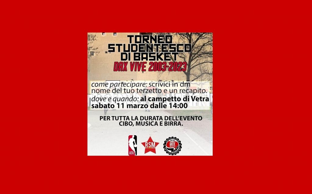 11/03 – Torneo studentesco di basket “Dax vive 2003-2023 ...